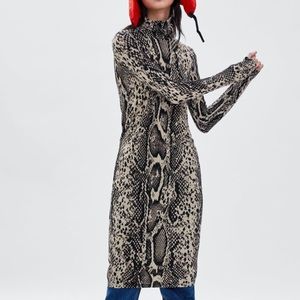 Zara | Dresses | Zara Snake Textured Weave Dress | Poshmark